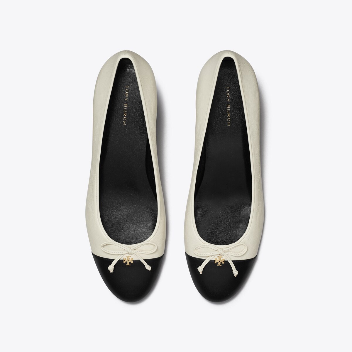 Cap-Toe Pump-LIGHT CREAM / PERFECT BLACK - Tory Burch